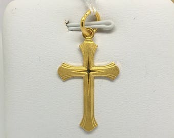 24k gold cross | Etsy