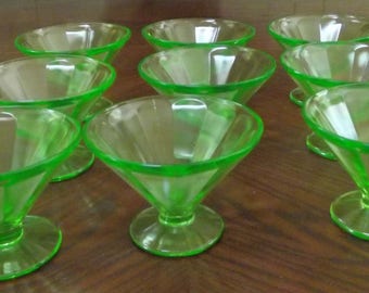 Green uranium glass | Etsy