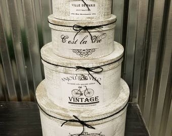 Decorative hat box | Etsy