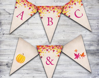 Fall birthday banner | Etsy