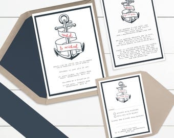 Anchor invitation | Etsy
