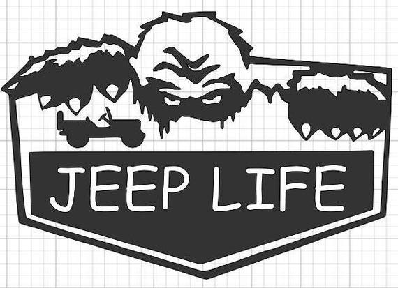 Yeti Jeep Life Decal Sticker Bigfoot Sasquatch Willy