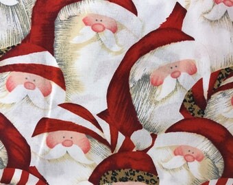 Santa claus fabric | Etsy
