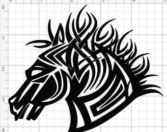 Tribal horse svg | Etsy