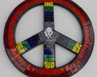Mosaic peace sign | Etsy