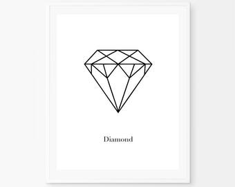 Diamond poster | Etsy