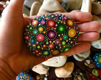 Dot painted rocks | Etsy