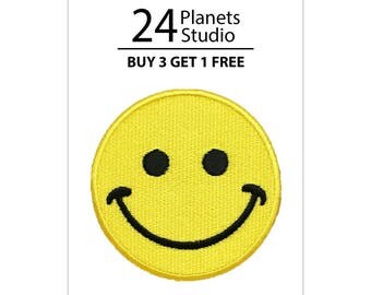 Smiley face patch | Etsy