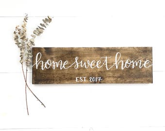 Home sweet home sign | Etsy
