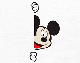 Mickey mouse peeking | Etsy