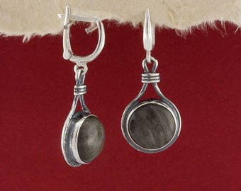 Obsidian earrings | Etsy