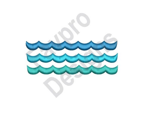 Water Waves Machine Embroidery Design