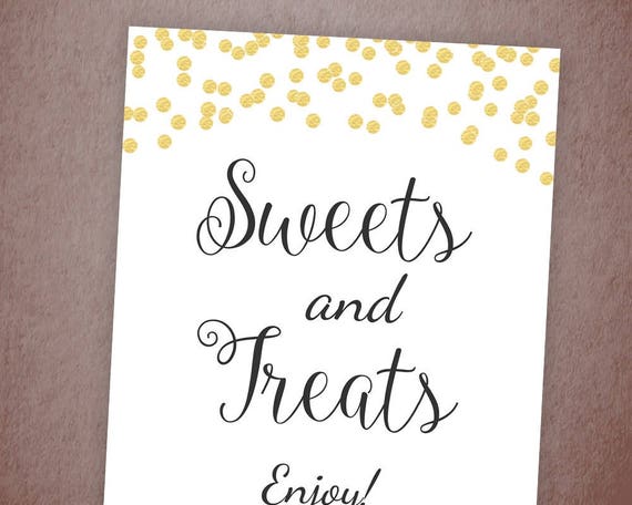 Sweets & Treats Sign Printable Dessert Table Sign Sweets Bar