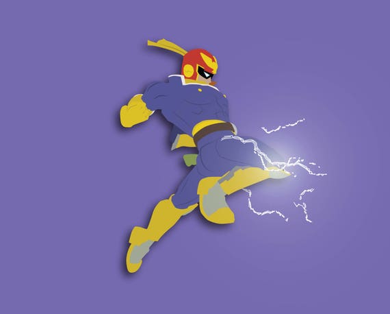 Super Smash Bros. Captain Falcon Knee of Justice Print