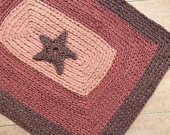 Crochet pattern STAR RUG by ATERGcrochet XL crochet