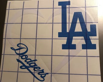 LA Dodgers California Shaped Vinyl Decal Sticker