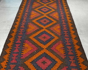 Flat weave runner | Etsy