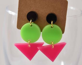 Acrylic earrings | Etsy