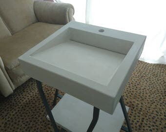 Gradient Concrete Vanity Sink Bathroom Ramp Sloped Custom