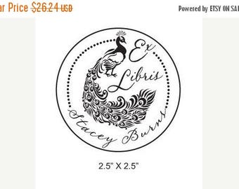 Peacock rubber stamp | Etsy