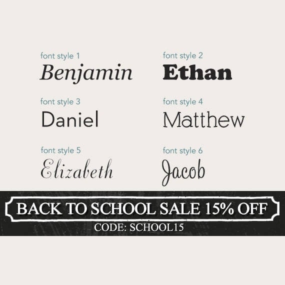 Personalized Name Lettering Decal