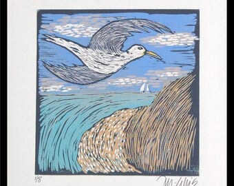 Linocuts lovingly made for your wall by linocutheaven on Etsy