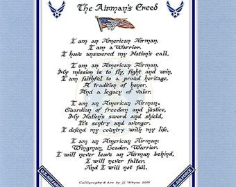 Air force creed | Etsy