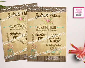 Country chic invite | Etsy