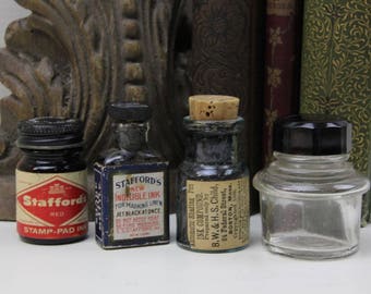 Old ink bottles | Etsy