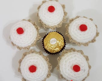 Set Of 4 Crocheted Santa Hat For Ferrero Rocher Chocolate