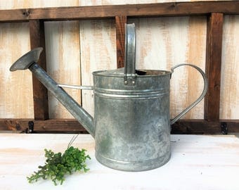 VINTAGE WATERING CAN metal can rustic wedding farmhouse