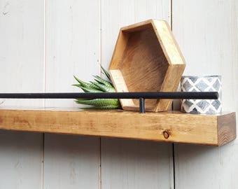 Wood floating shelf | Etsy
