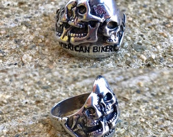 Vintage biker ring | Etsy