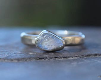 Rough gemstone ring | Etsy
