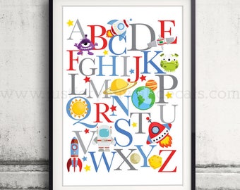 Outer space alphabet | Etsy