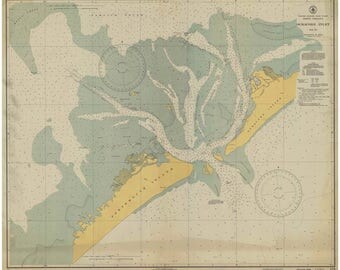 Old Topsail Inlet to Cape Fear 1897 Nautical Map Reprint