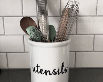 Utensil holder | Etsy