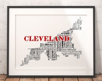 Cleveland wall art | Etsy