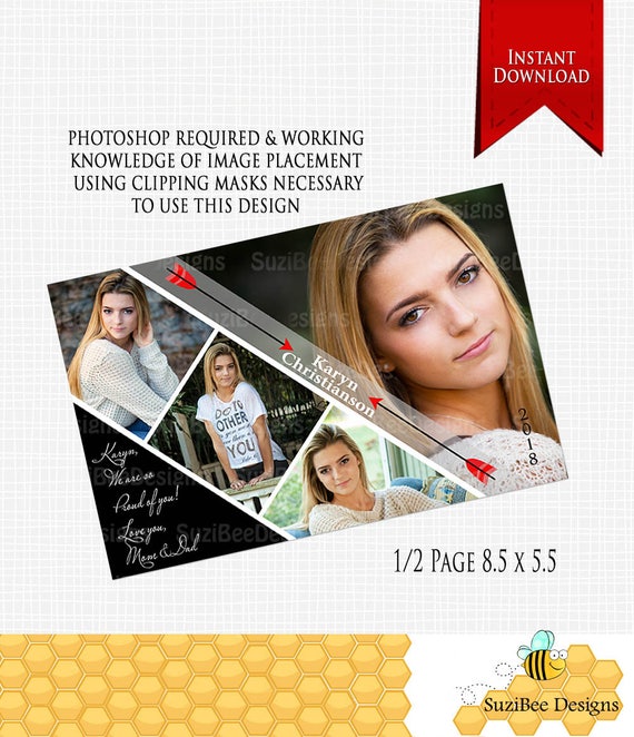 Half Page Yearbook Ad Template