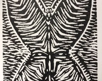 Butterfly linocut | Etsy