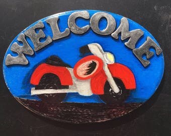 Motorcycle painting | Etsy