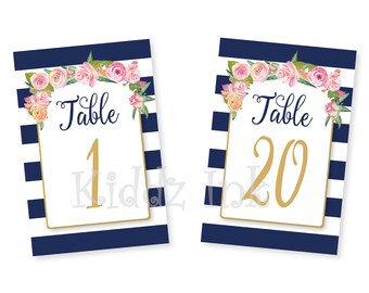 Navy pink gold | Etsy