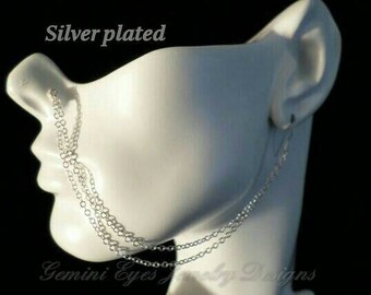 Nose ring chain | Etsy