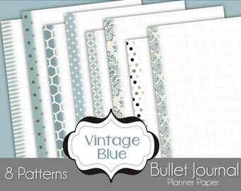 Grid Dots Bullet Journal Printable Paper 9x7 A5 and Letter