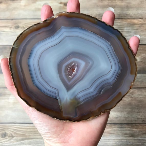 Extra Large Natural Agate Geode Slice Mineral Specimen Rocks