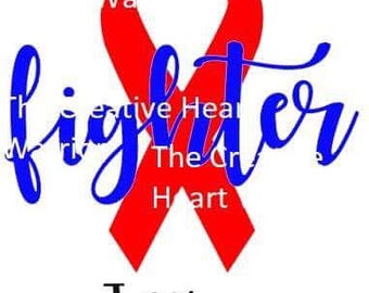 BLOOD Clot Vinyl Awareness Ribbon Decal DVT PE Pulmonary