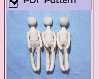 Cloth doll pattern | Etsy
