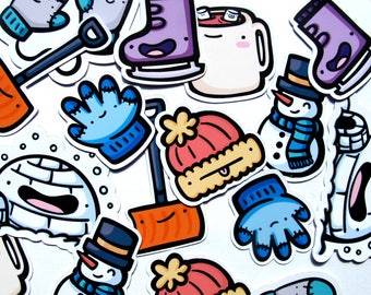 Winter stickers | Etsy