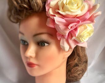 Rose hair flower | Etsy