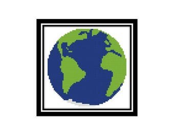 Map cross stitch | Etsy